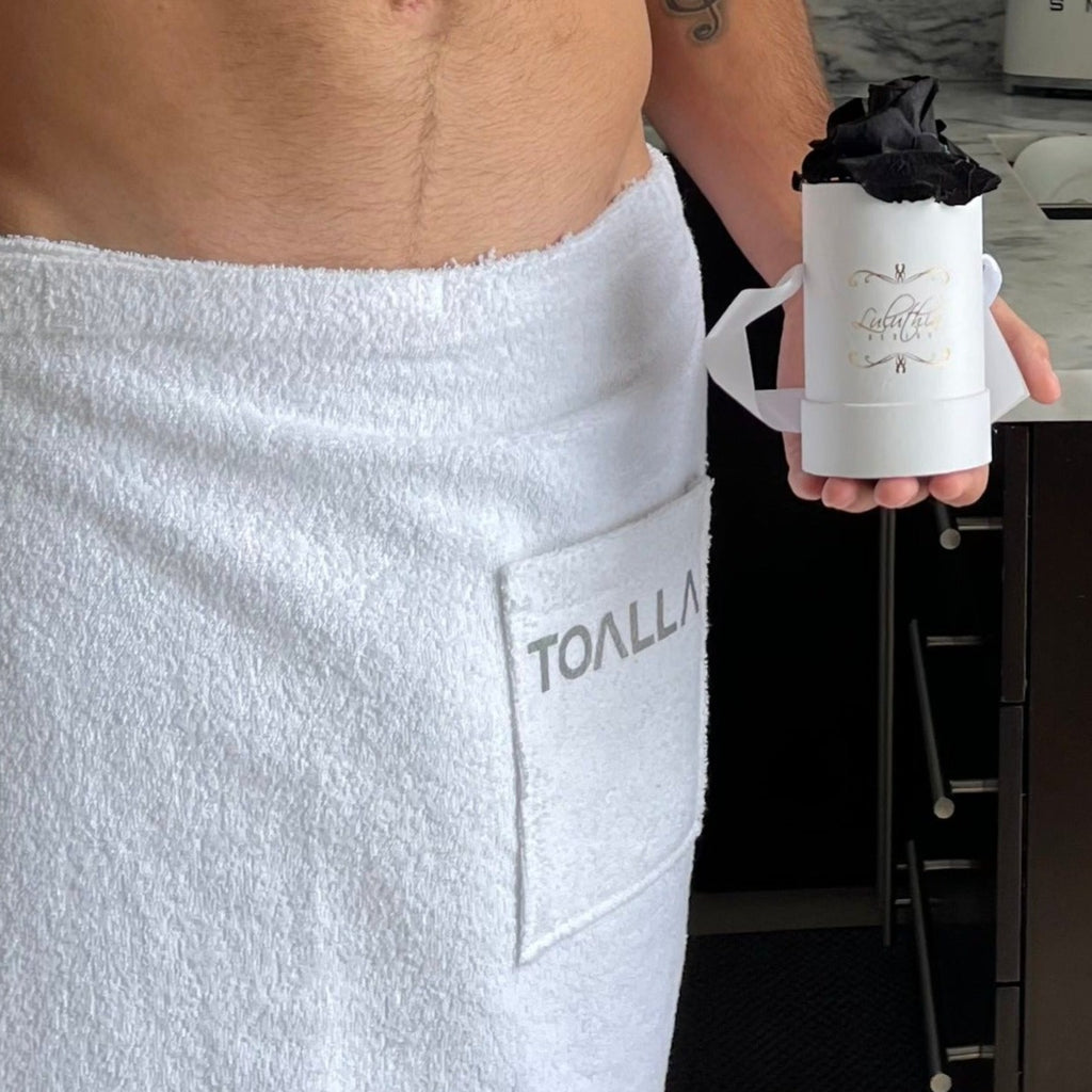 TOALLA towel wrap with eternal rose – Luluthia Design Inc