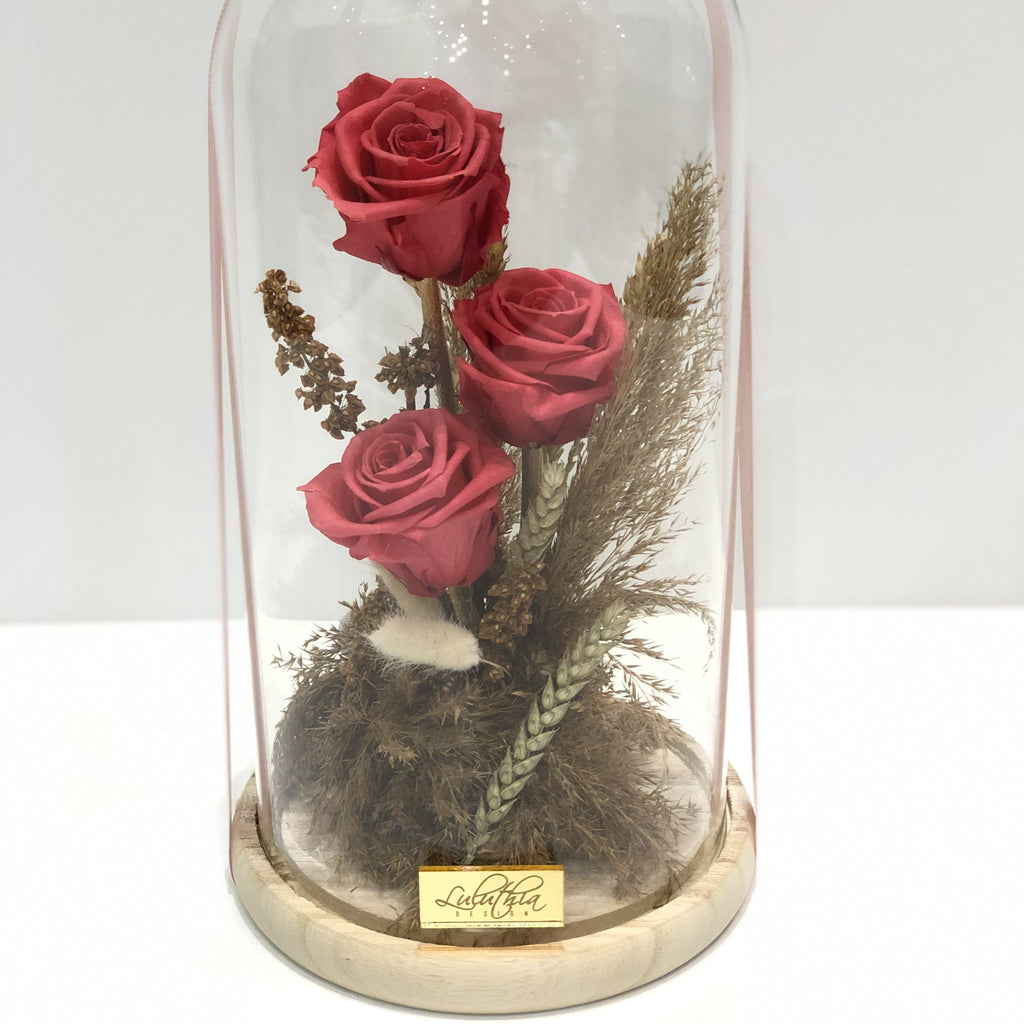 Three Corals Glass Dome – A Stunning Floral Masterpiece – Luluthia ...